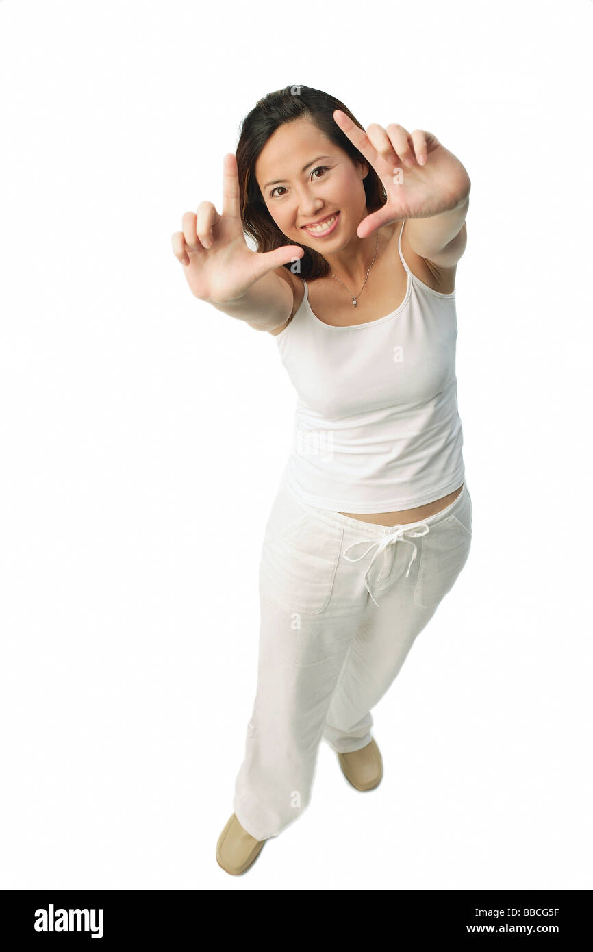 L hand sign woman hi-res stock photography and images - Alamy