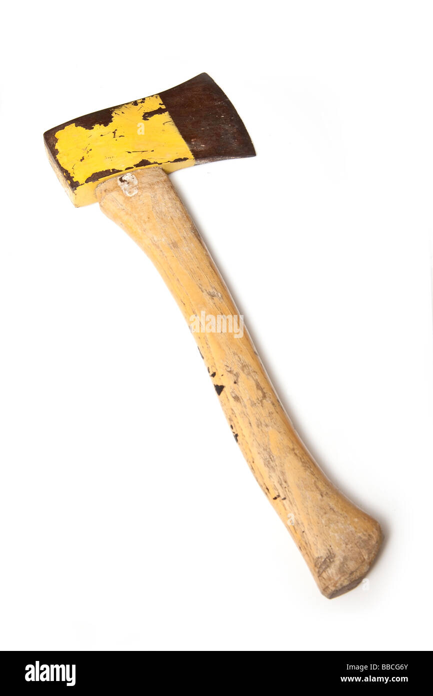 Hatchet or small axe isolated on a white studio background Stock Photo ...