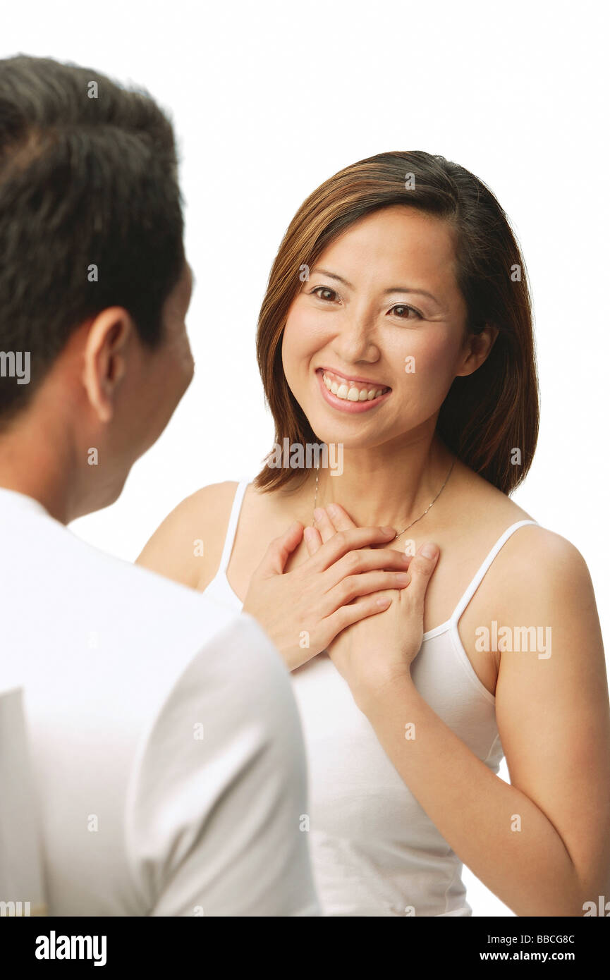 Two hands on chest hi-res stock photography and images - Alamy