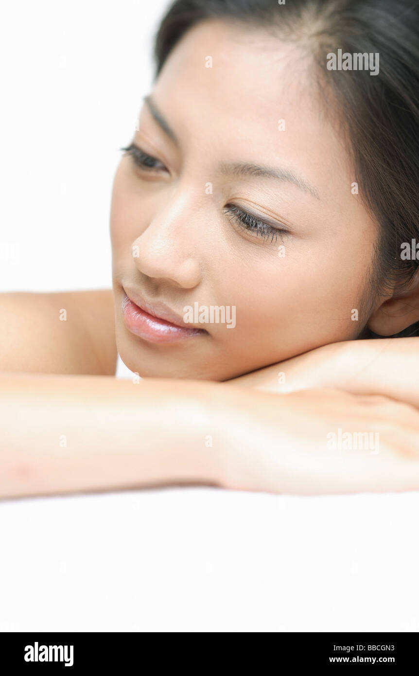 Resting asia woman hi-res stock photography and images - Alamy