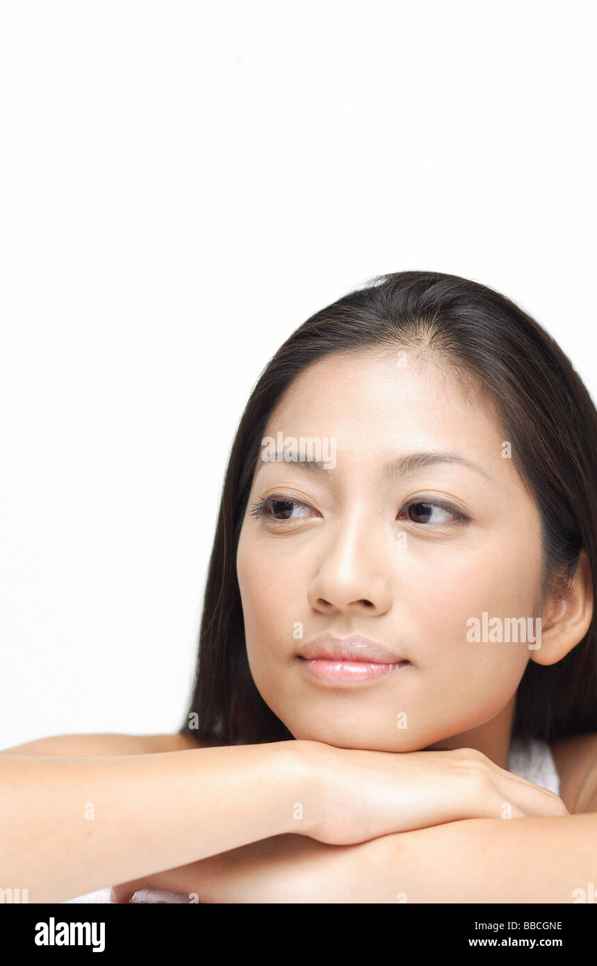 Resting chin crossed arms hi-res stock photography and images - Alamy