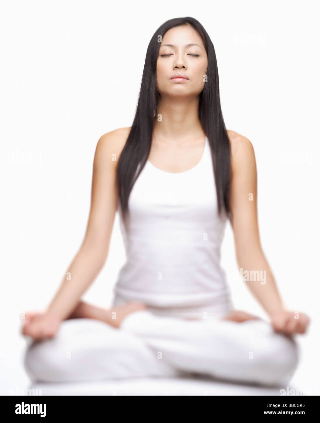 Women practicing yoga in Cut Out Stock Images & Pictures - Alamy