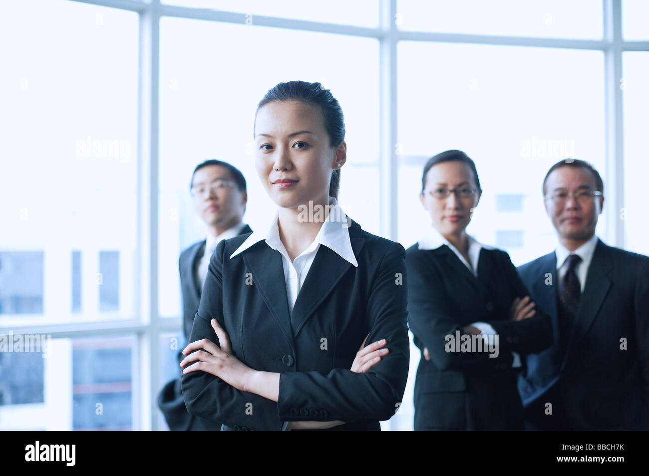 Group of executives, looking at camera, portrait Stock Photo - Alamy