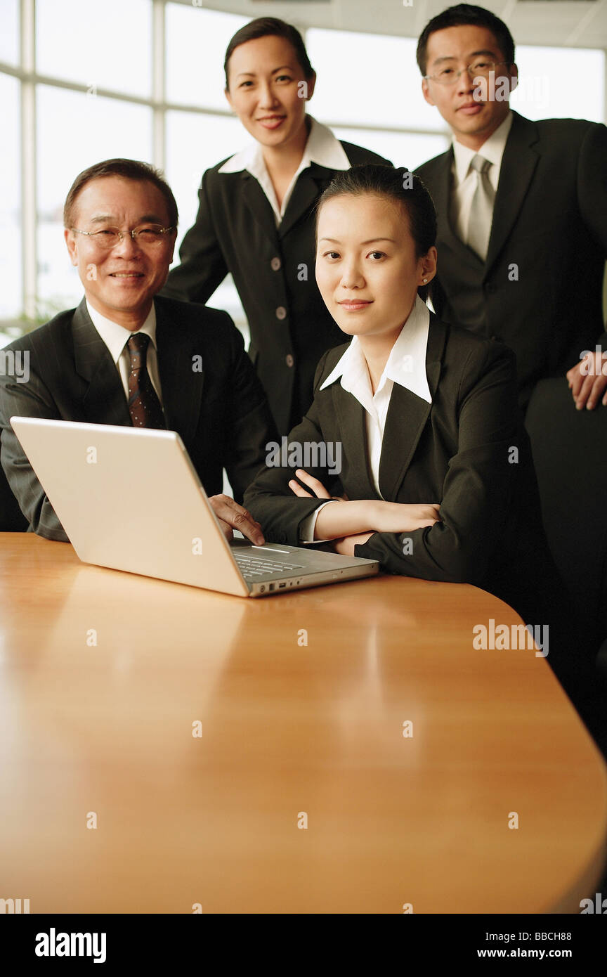 Group of executives, in boardroom, portrait Stock Photo - Alamy
