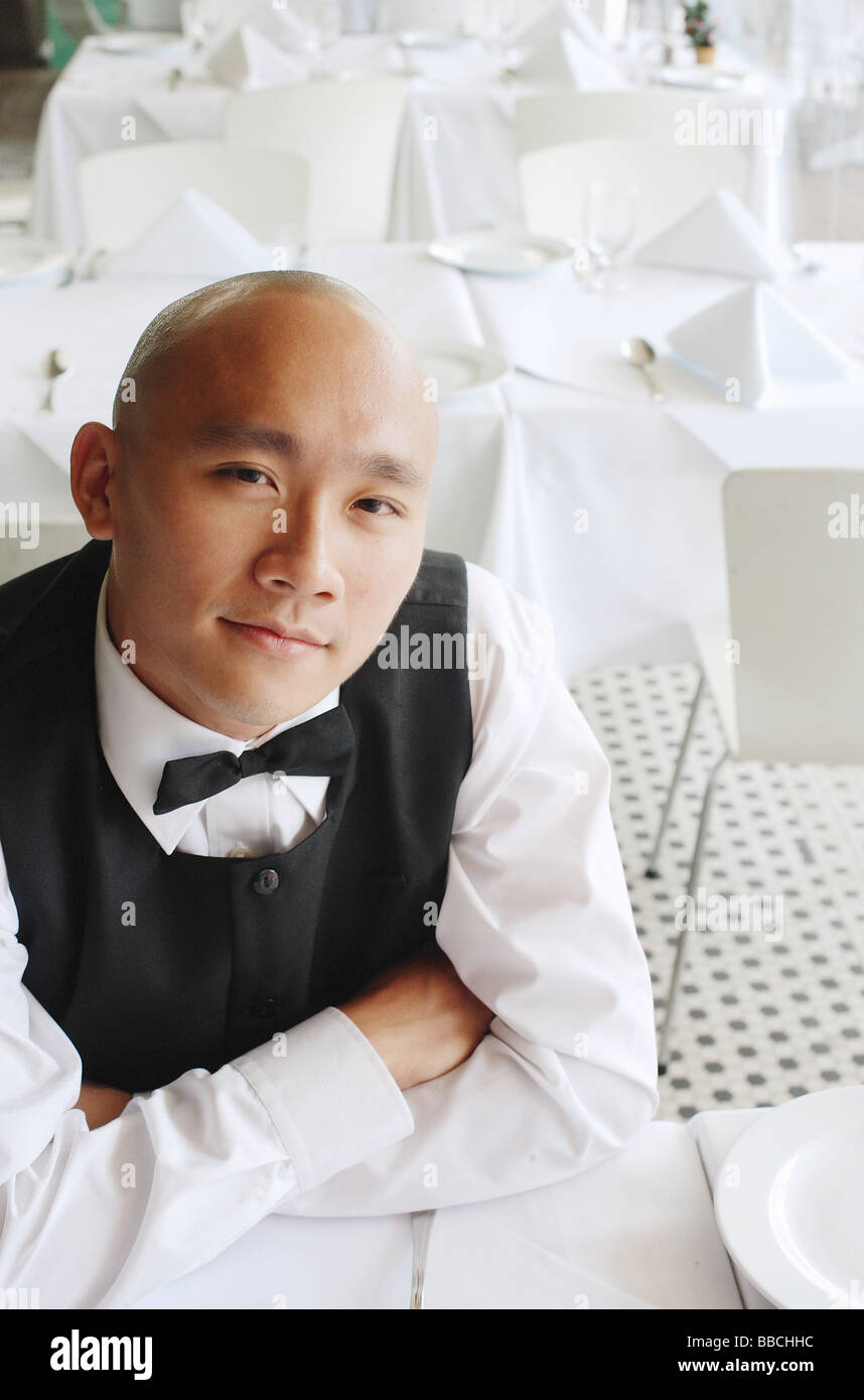 Bald waiter hi-res stock photography and images - Alamy