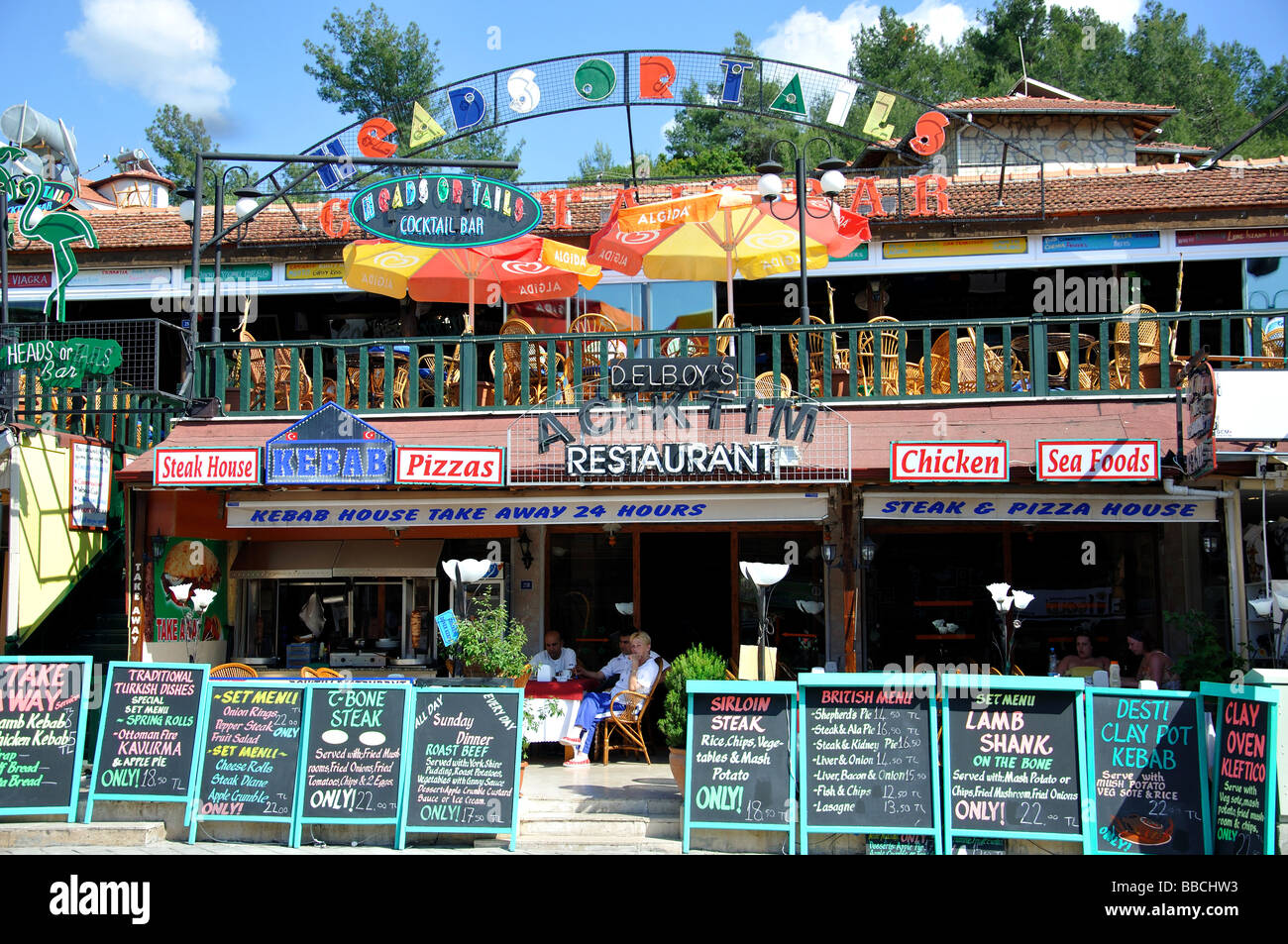Delboy's Restaurant, Hisaronu, Mugla Province, Turkey Stock Photo - Alamy