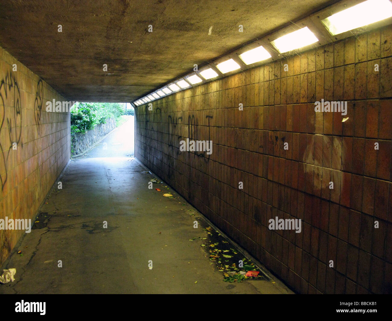 urban landscape city empty vacant subway passage way Stock Photo - Alamy