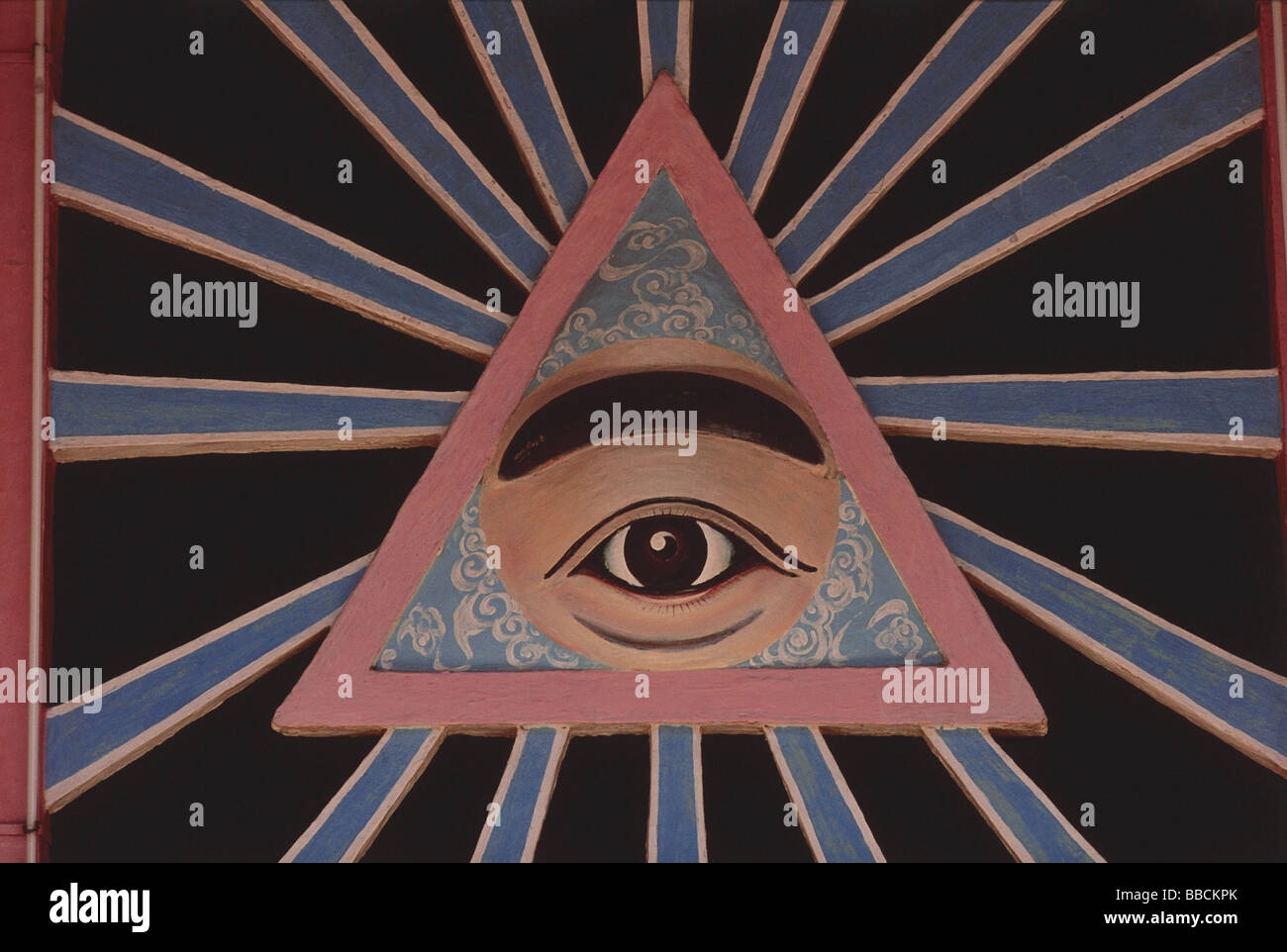 Vietnam, Tay Ninh, 'All seeing eye' - decoration at Holy See Temple ...