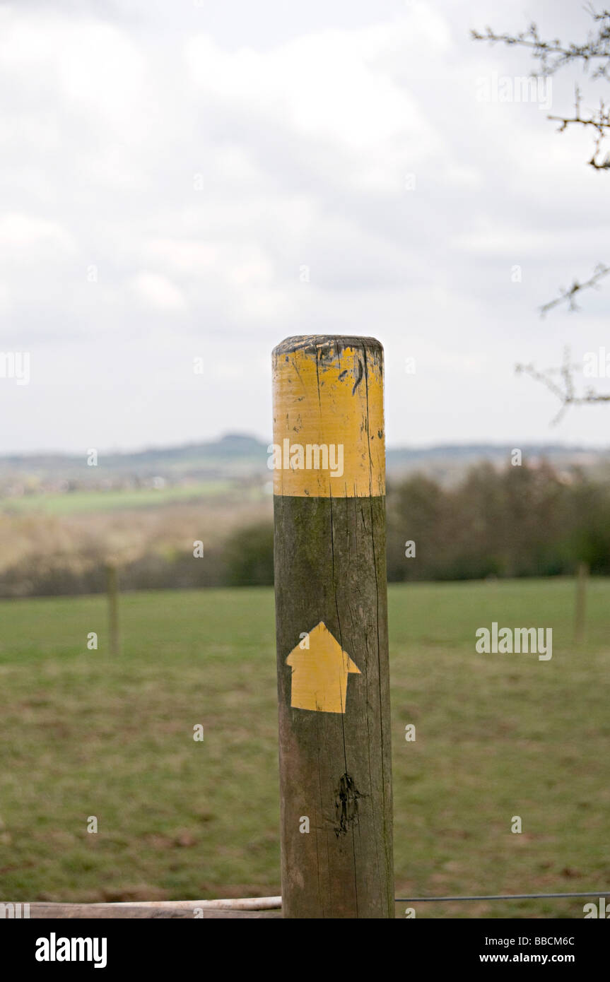 a route walking sign in the clent hills used to help you follow a route ...