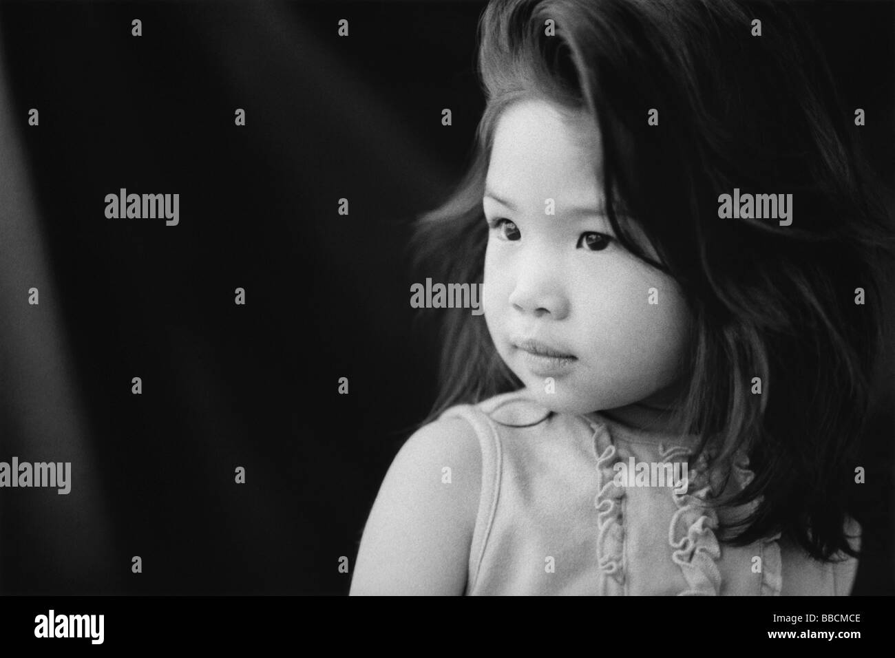 Sideways hair Black and White Stock Photos & Images - Alamy