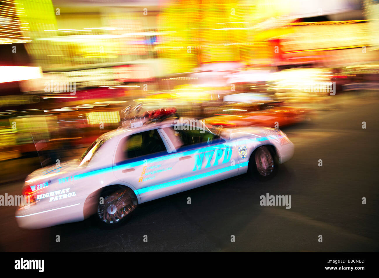 NYPD car, Times Square, New York Stock Photo - Alamy