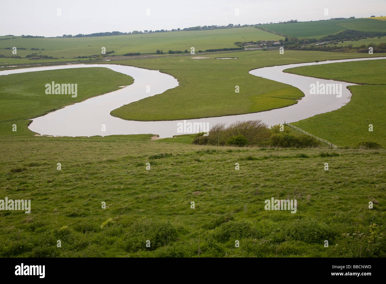 River Cuckmere meanders East Sussex England Stock Photo - Alamy