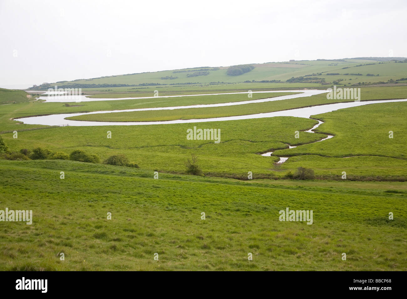 River Cuckmere meanders East Sussex England Stock Photo - Alamy