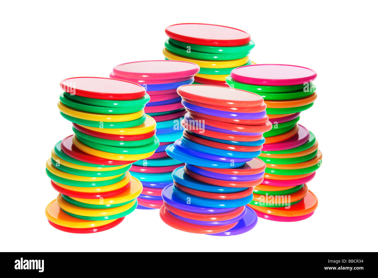Stacks of Gaming Chips Stock Photo - Alamy