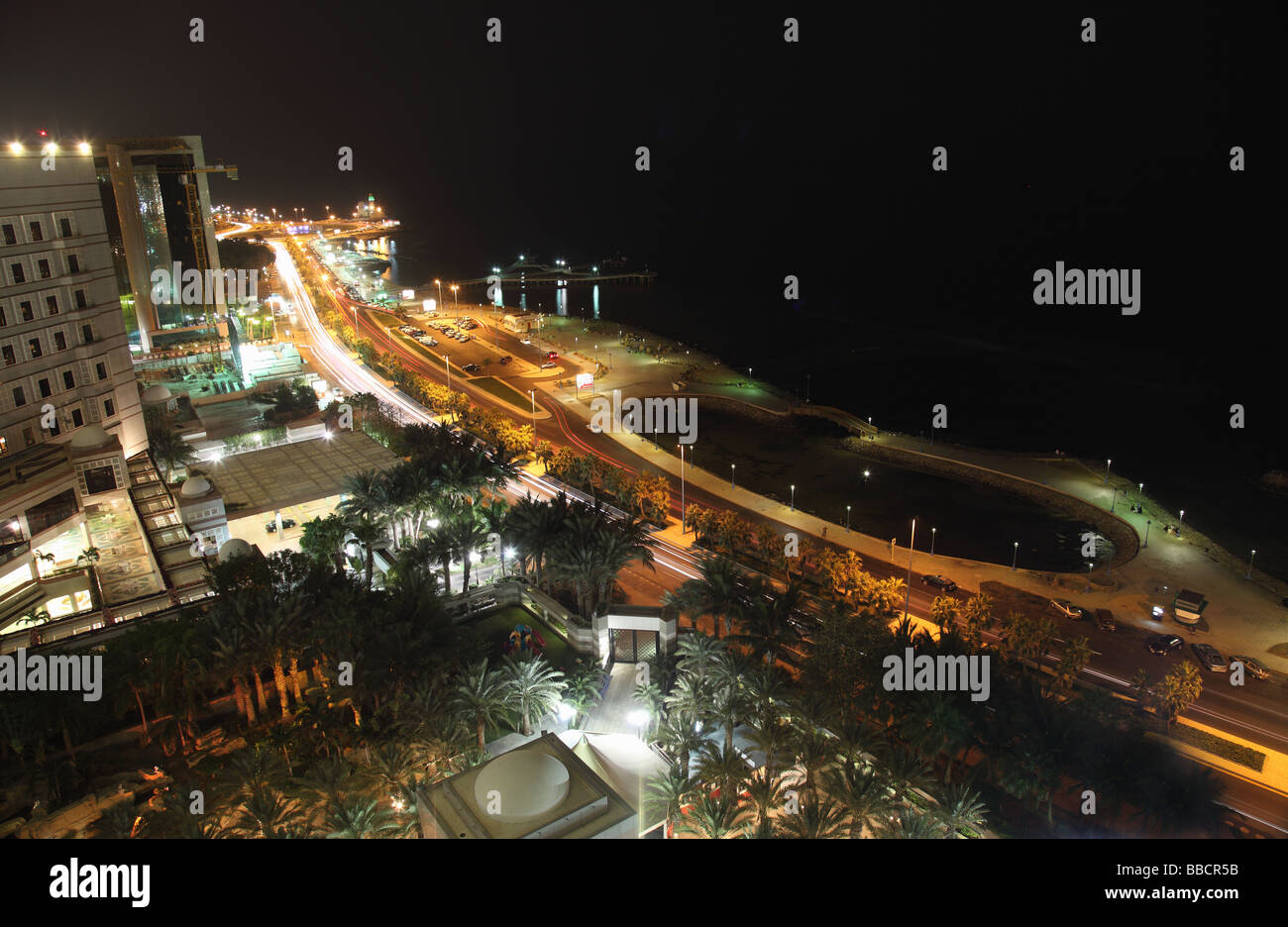 Coastline at night Jeddah Saudi Arabia Stock Photo - Alamy