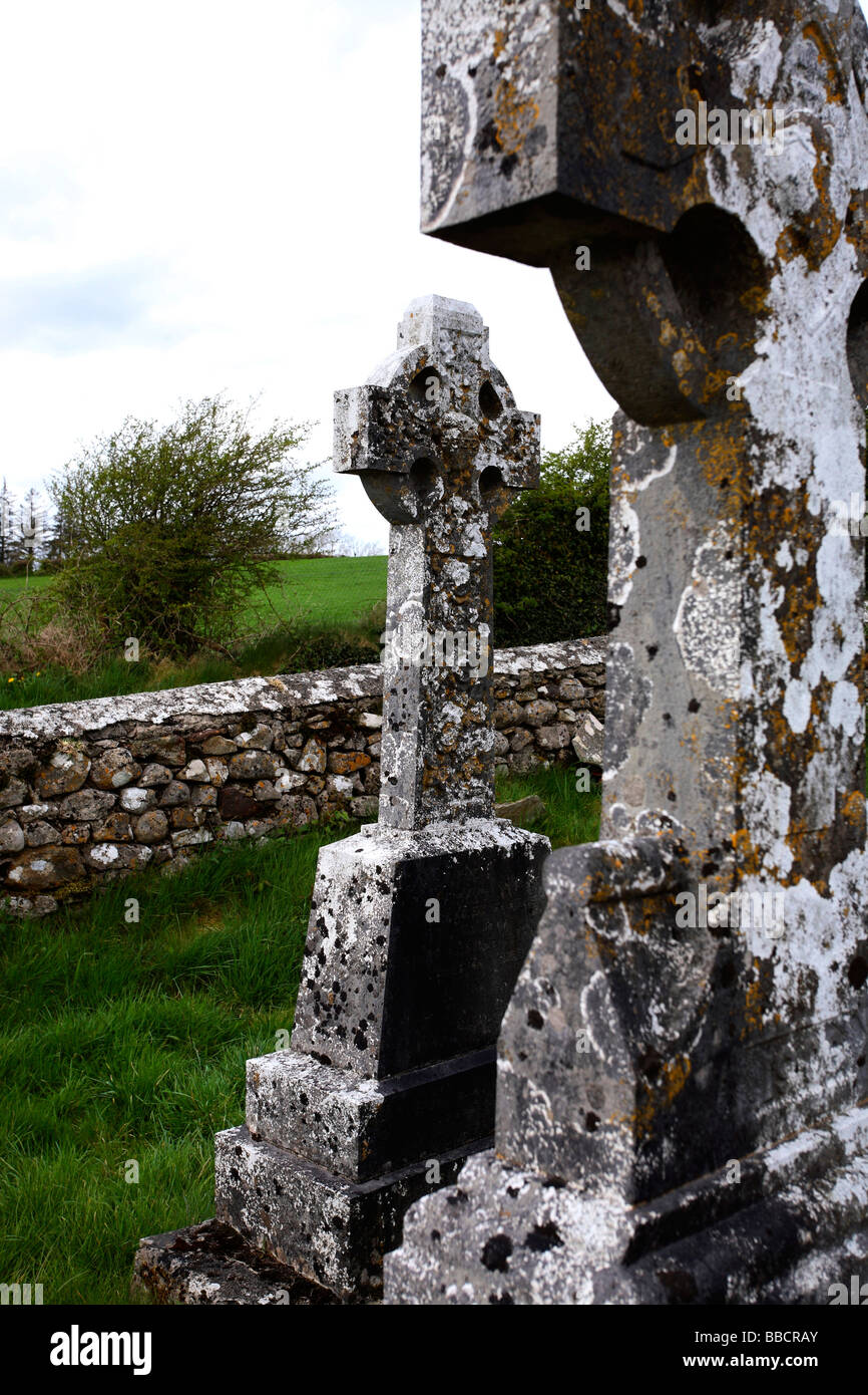Auler abbey durrow cross grave headstones county mayo ireland hi-res ...