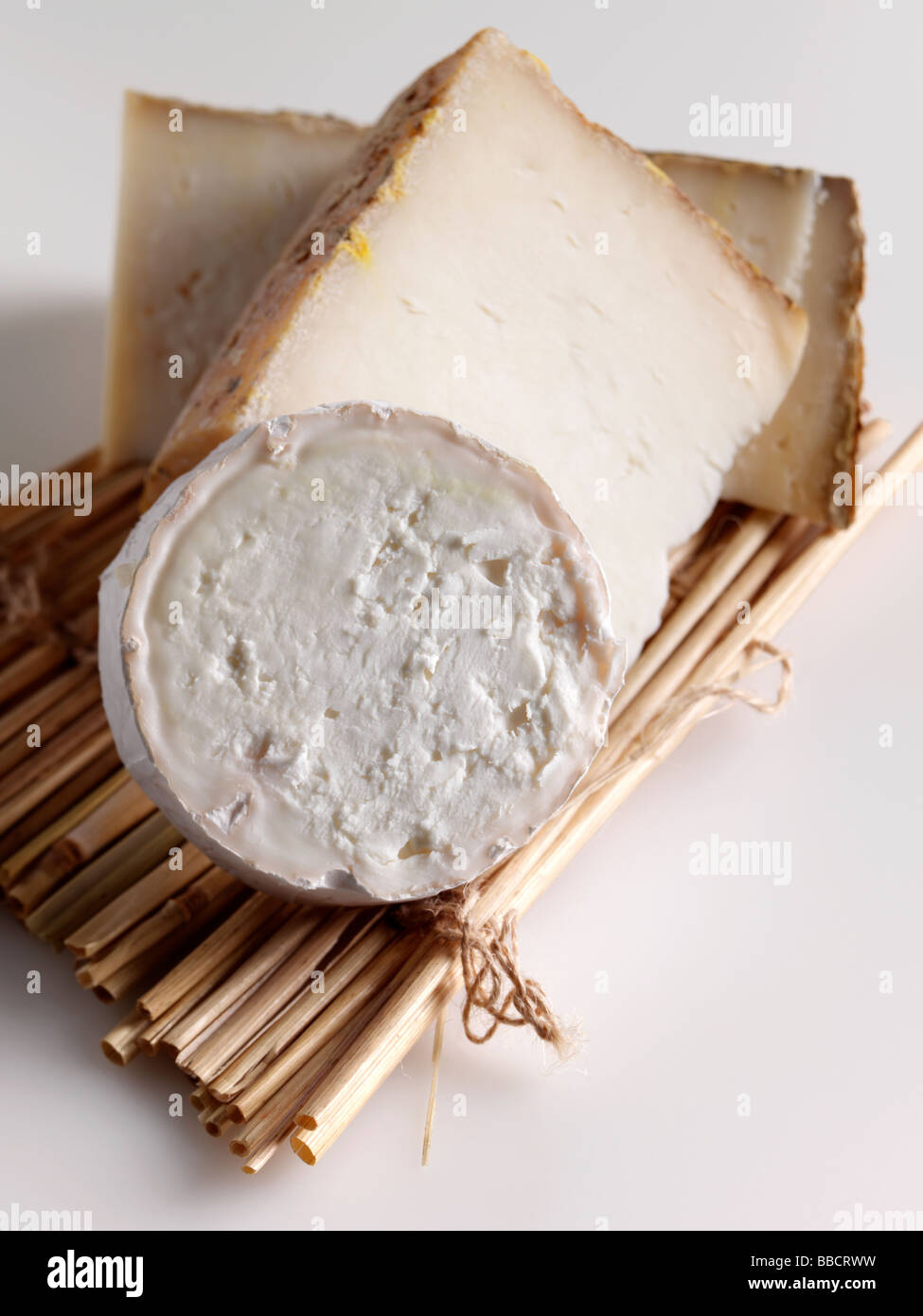 British goats cheese Stock Photo - Alamy