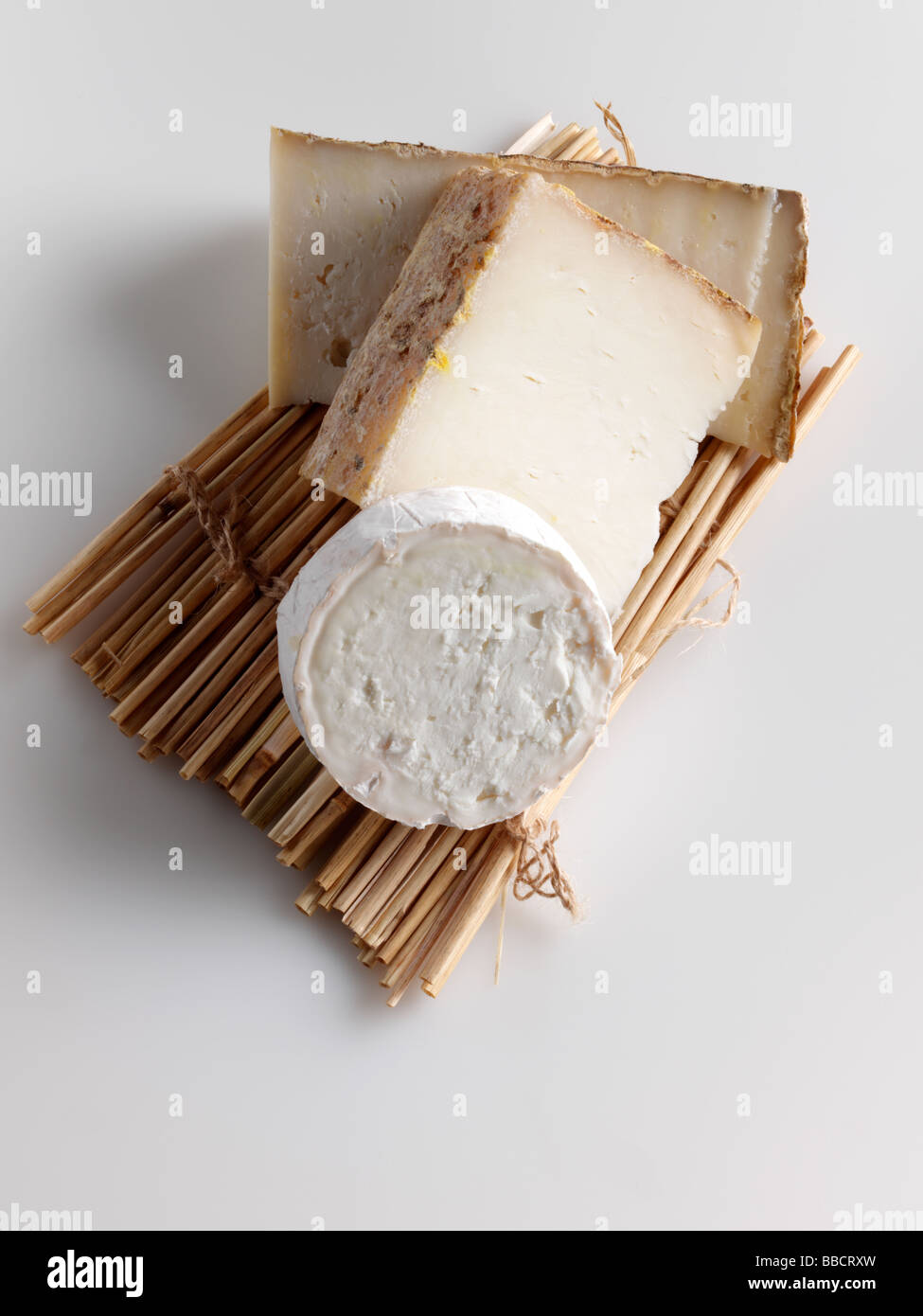 British goats cheese Stock Photo - Alamy