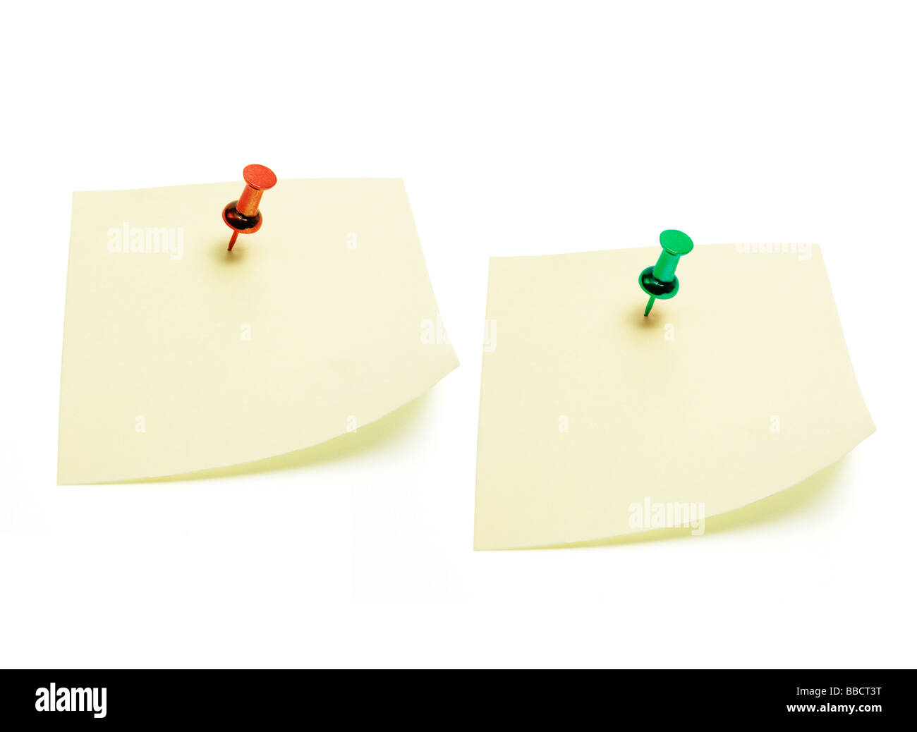 Post It Note Papers with Pushpin Stock Photo - Alamy