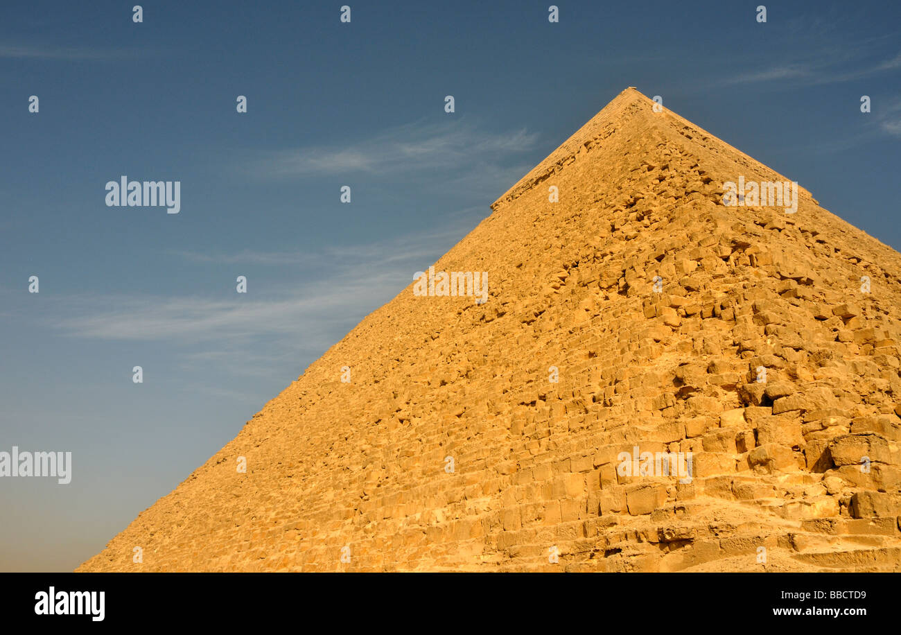Pyramid of Khafre Chephren in Giza Necropolis near Cairo Egypt Stock ...