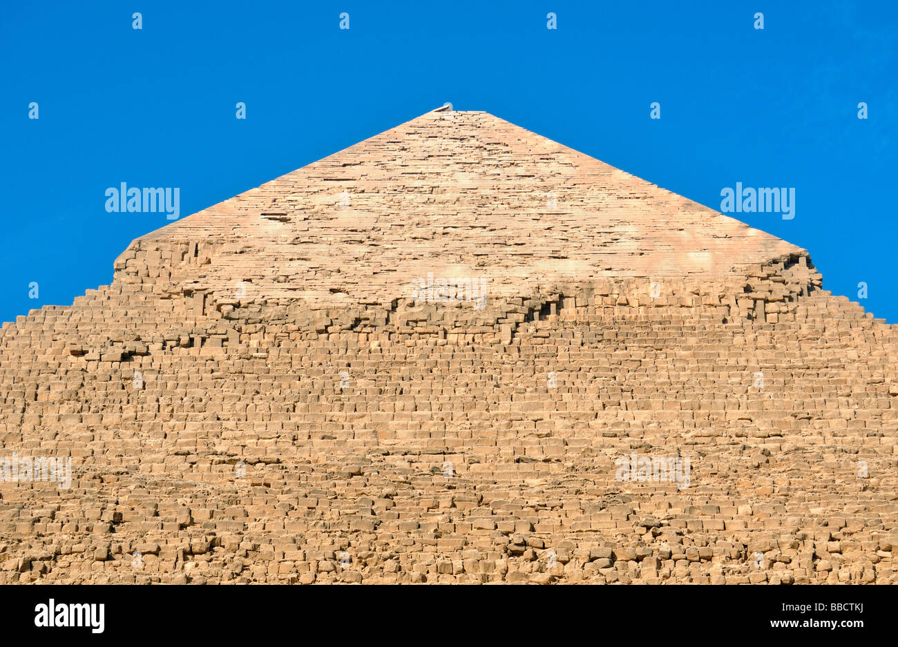 Detail of Pyramid of Khafre Chephren in Giza Necropolis near Cairo ...