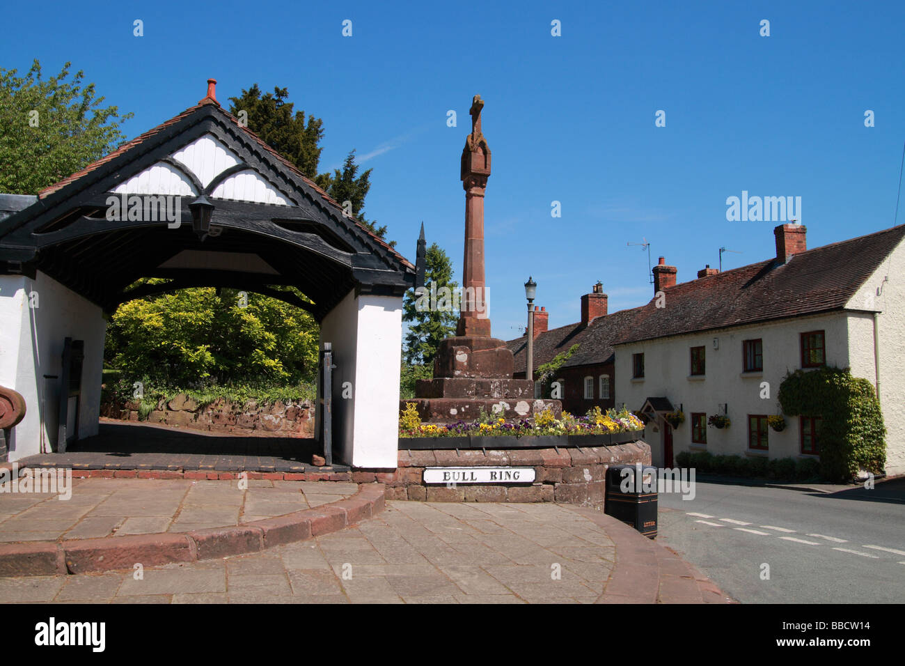 Lychgate and Stone Cross of All Saints Church, Claverley, Shropshire ...