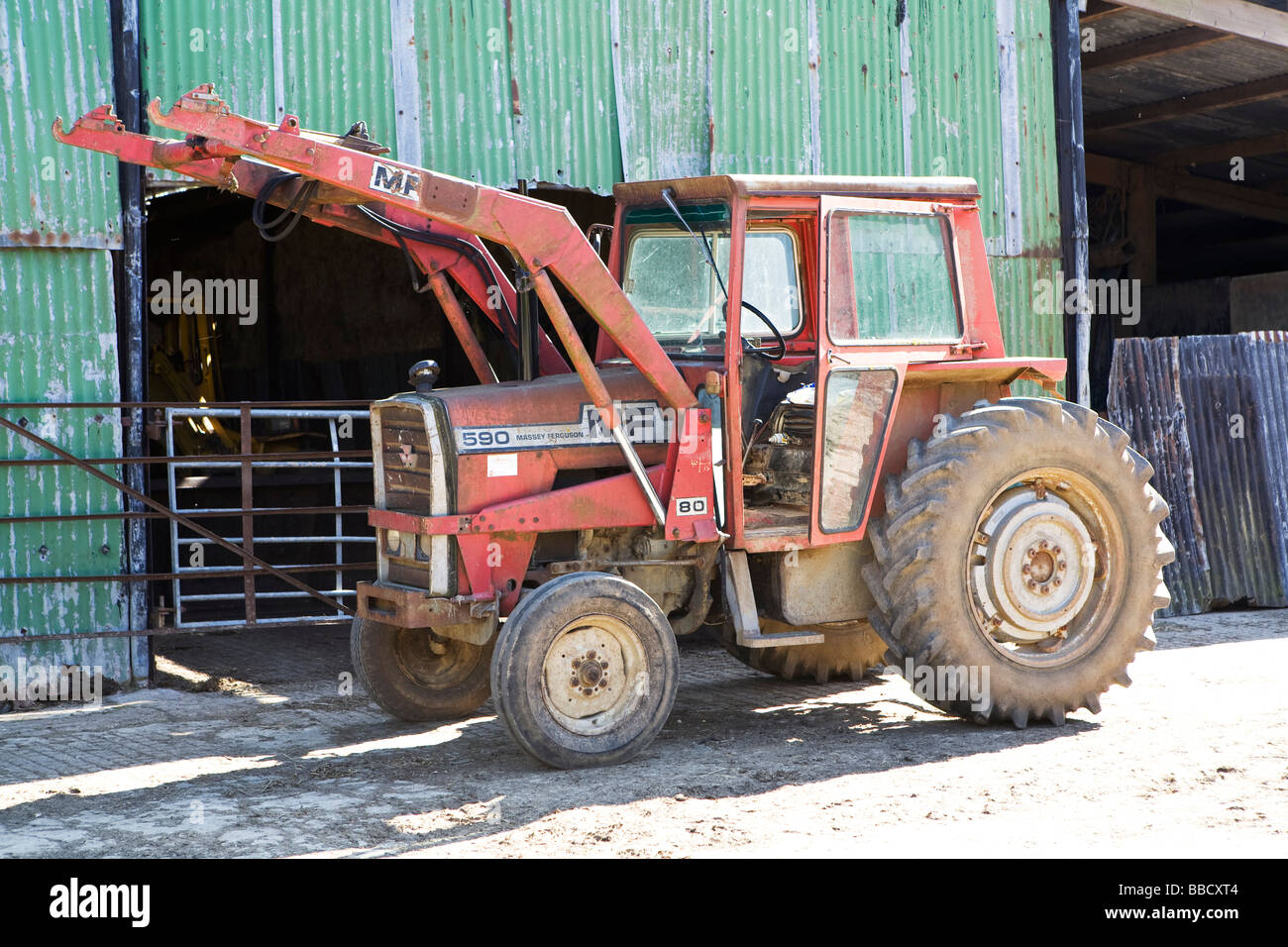 Oxford. old model European farm tractor Stock Photo - Alamy