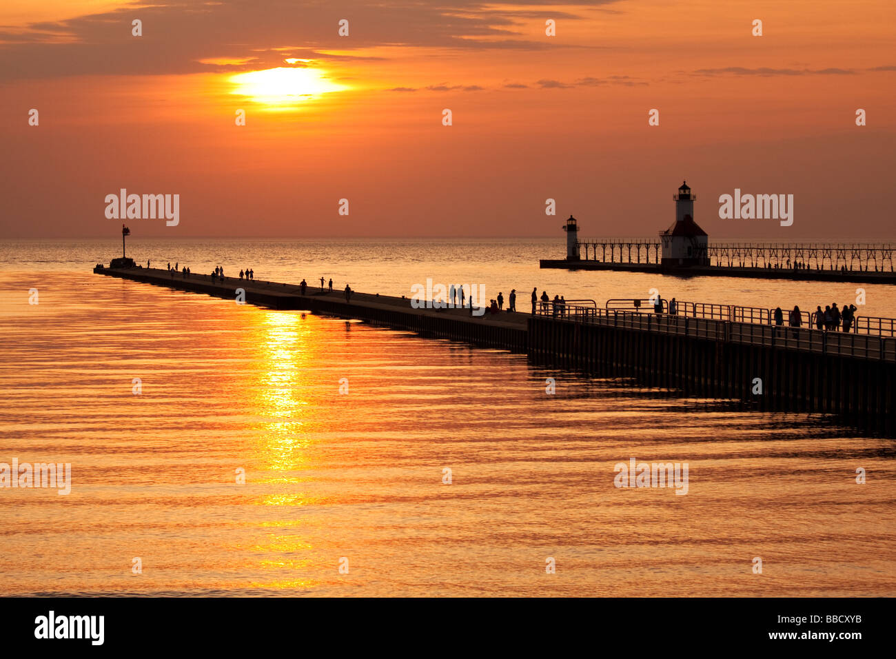 Sunset over Lake Michigan in St. Joseph, Michigan Stock Photo - Alamy Sunset over Lake Michigan in St. Joseph, Michigan Stock Photo - Alamy