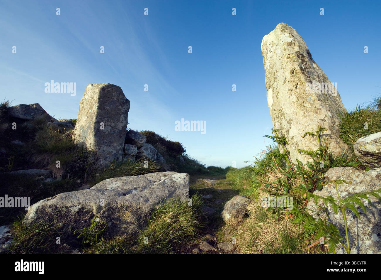 Chun Castle Iron Age Hill Fort Cornwall Stock Photo - Alamy