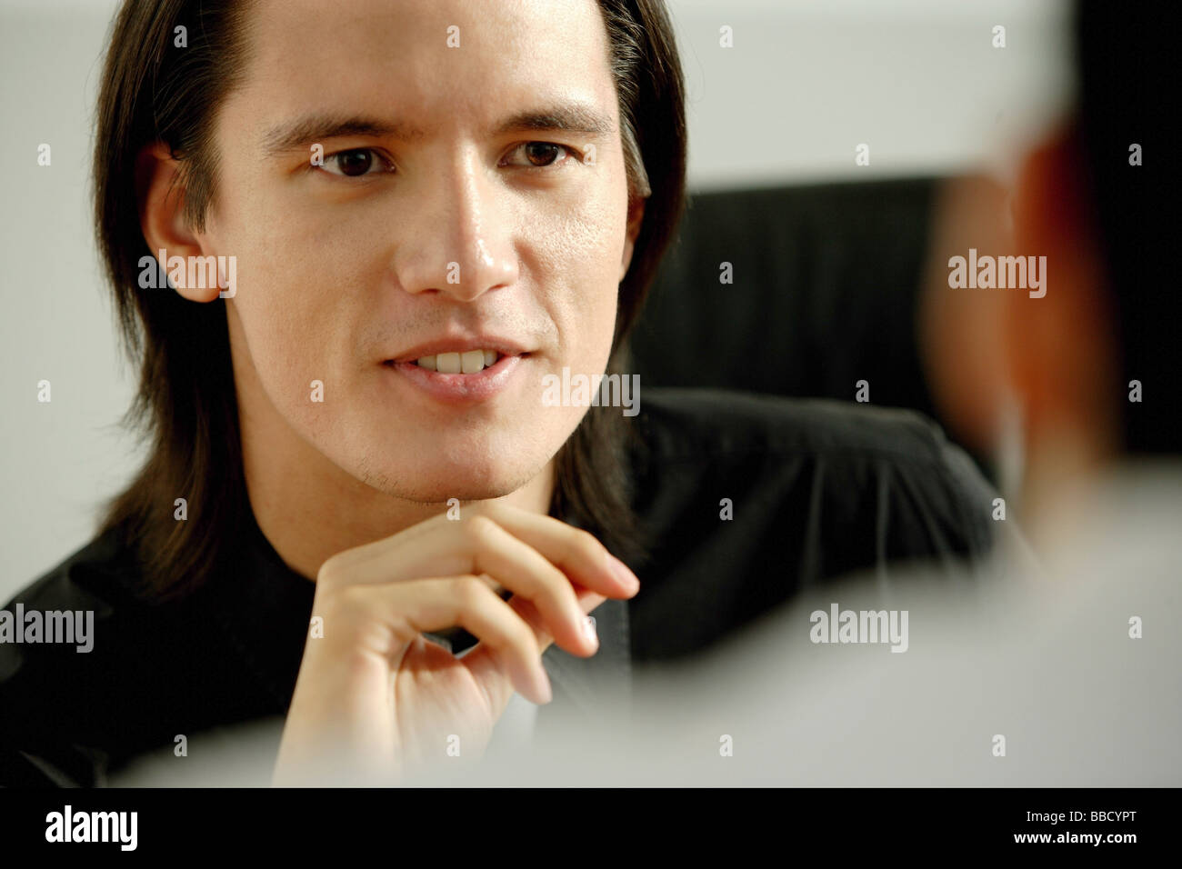 Two men having a discussion Stock Photo - Alamy