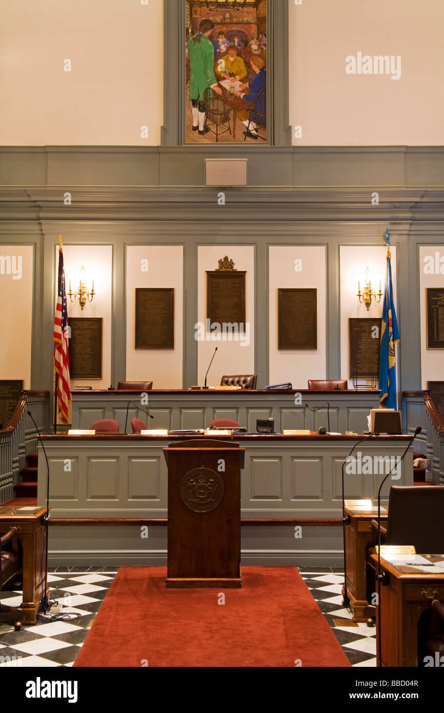 Senate in Legislative Hall State Capitol Dover City Delaware State USA ...