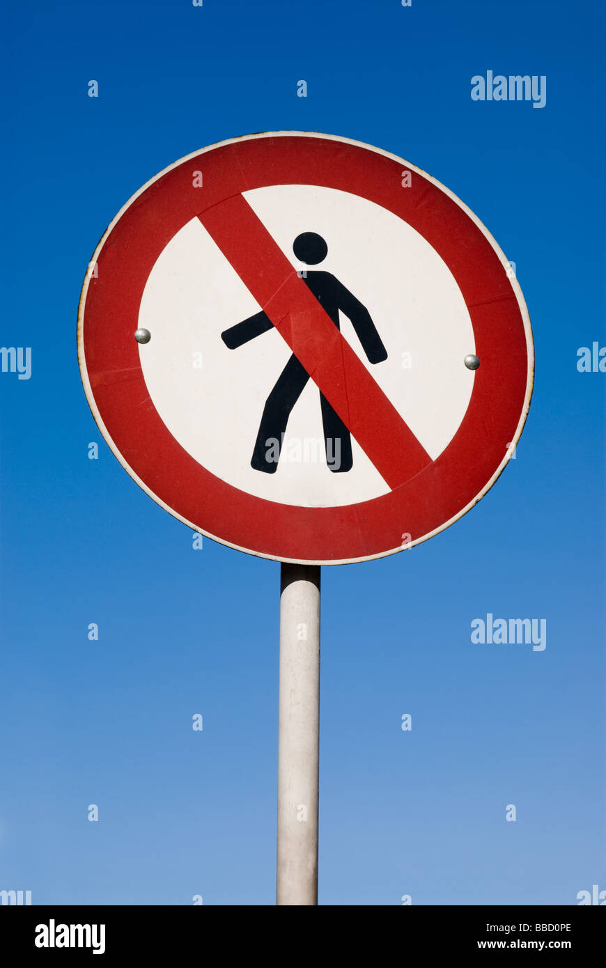 No Walking Sign Stock Photo - Alamy