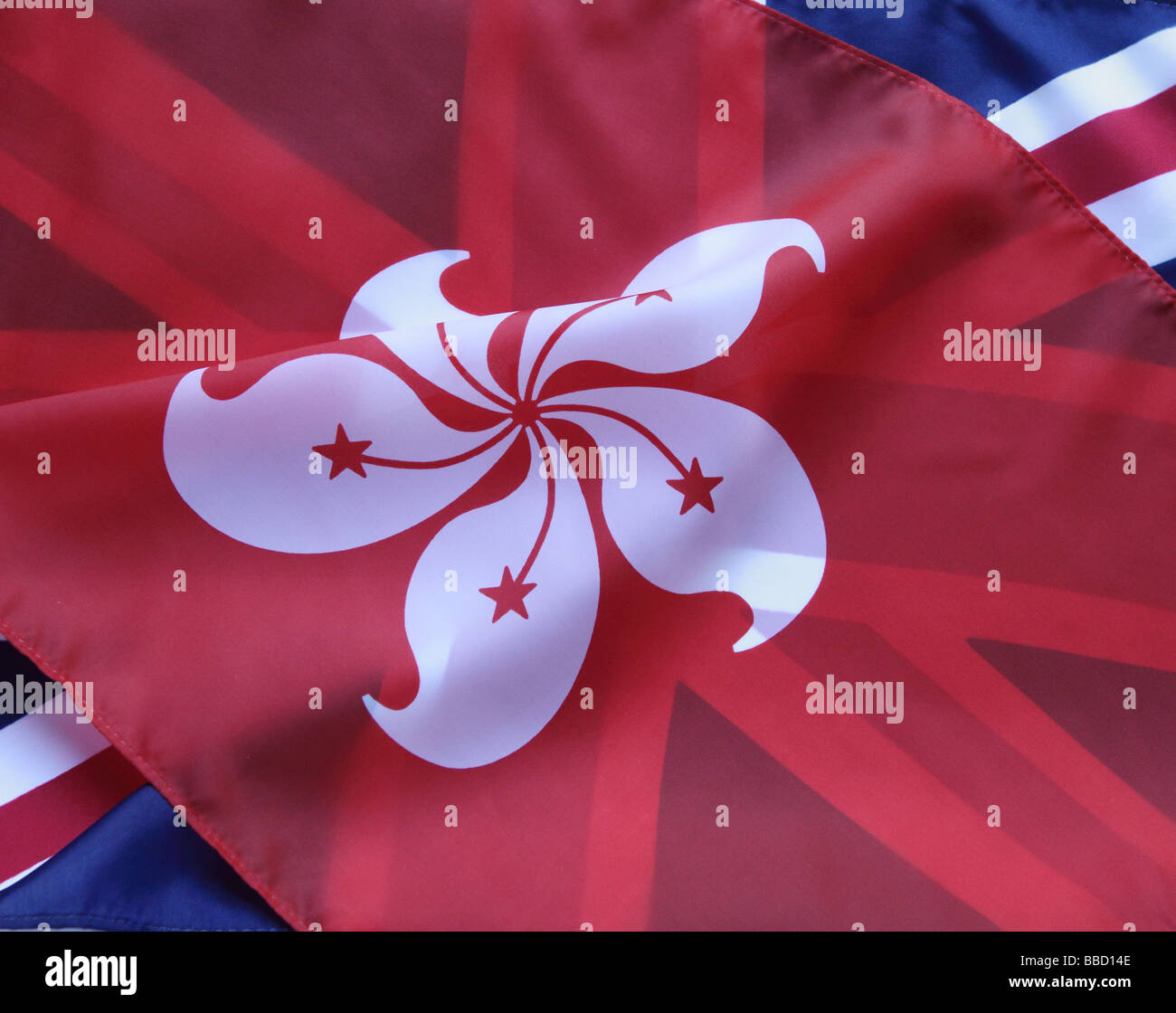 Hong kong and uk flags hi-res stock photography and images - Alamy