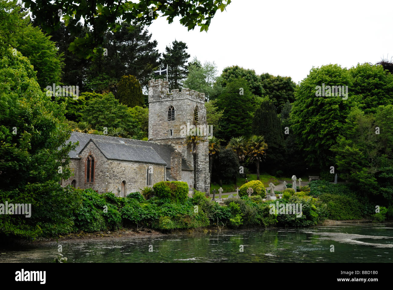 Church at St. Just in Roseland, Cornwall, England Stock Photo - Alamy