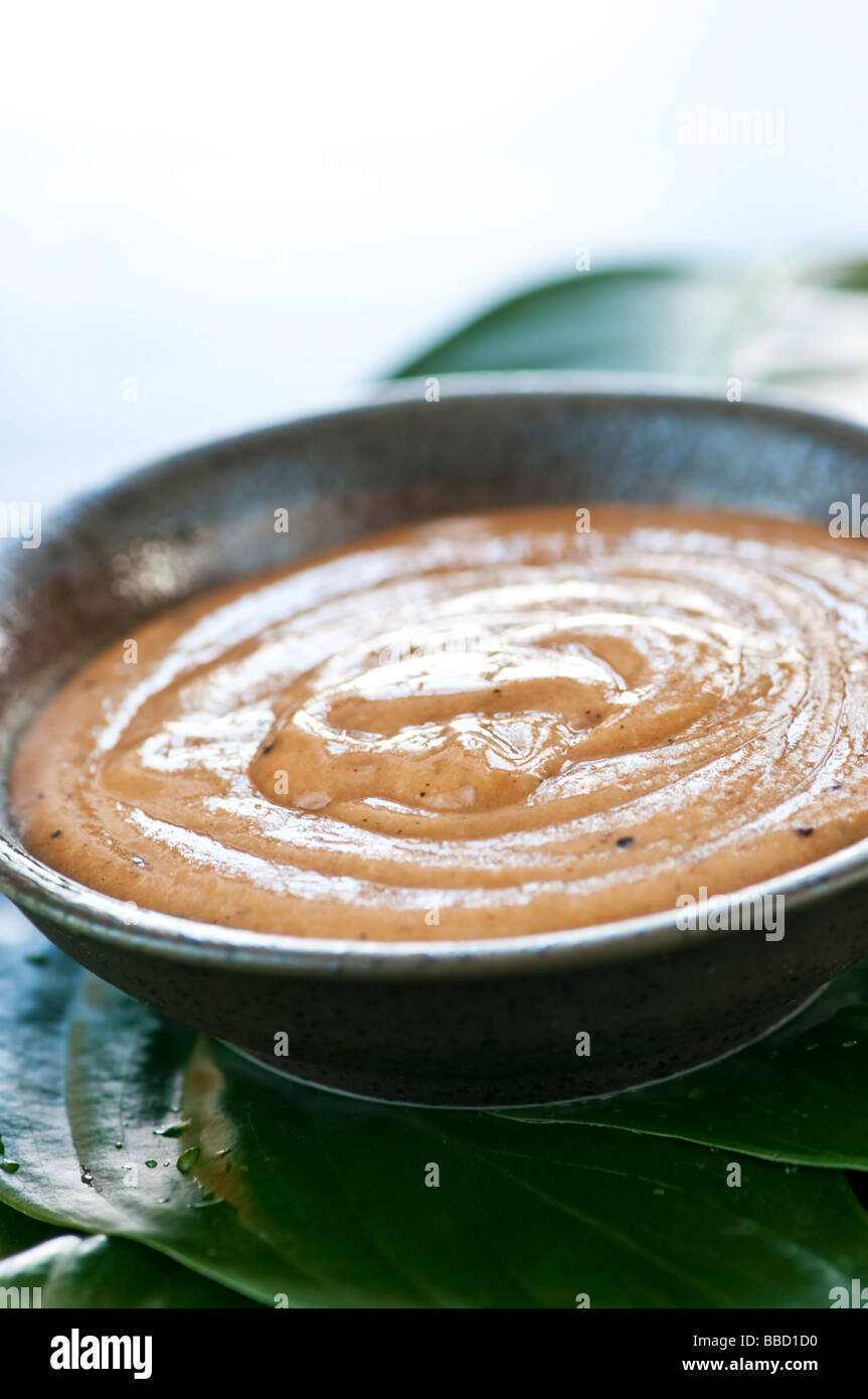 Natural body care green tea scrub closeup Stock Photo - Alamy