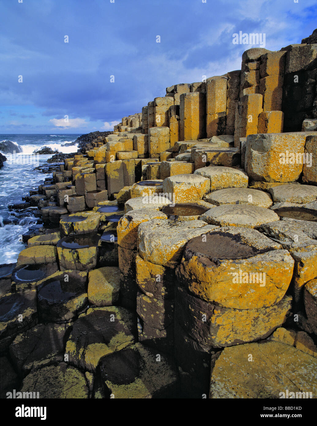 The Giant's Causeway, hexagonal basalt columns, are the most popular ...