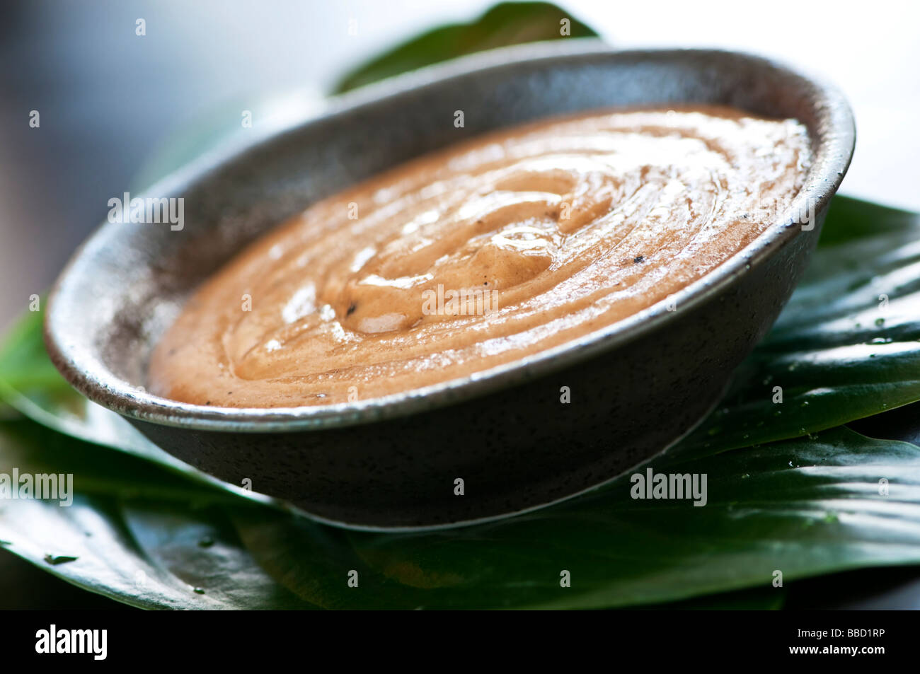 Natural body care green tea scrub closeup Stock Photo - Alamy