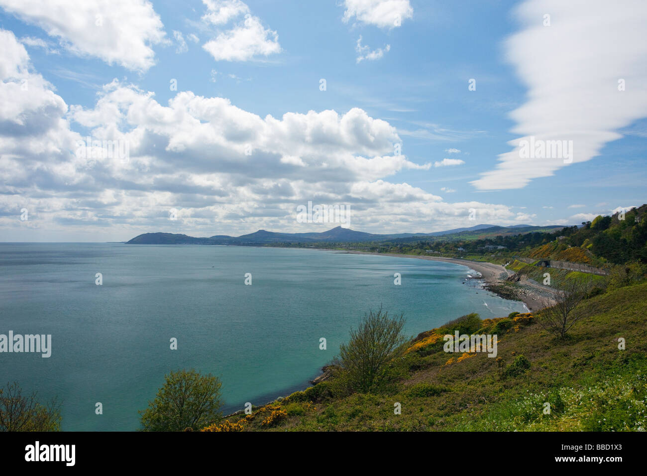 Dublin Bay looking south to Bray Ireland Eire Irish Republic Stock ...
