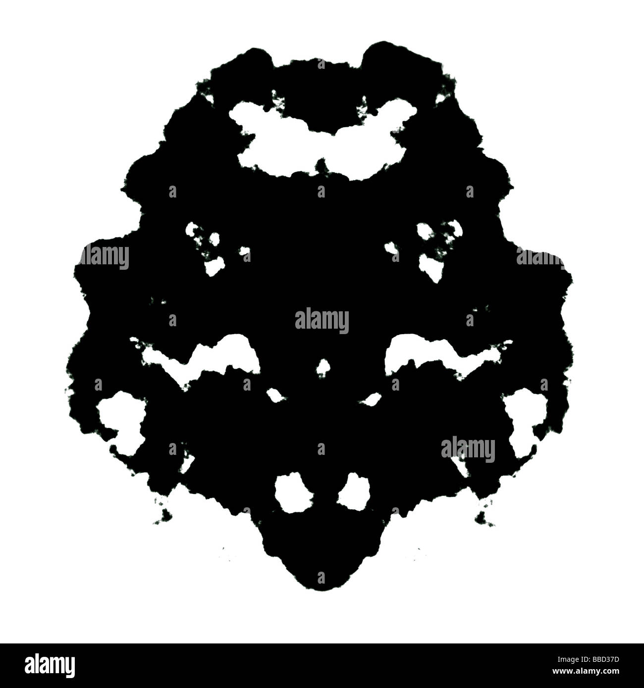 Rorschach inkblot test illustration random abstract design Stock Photo ...