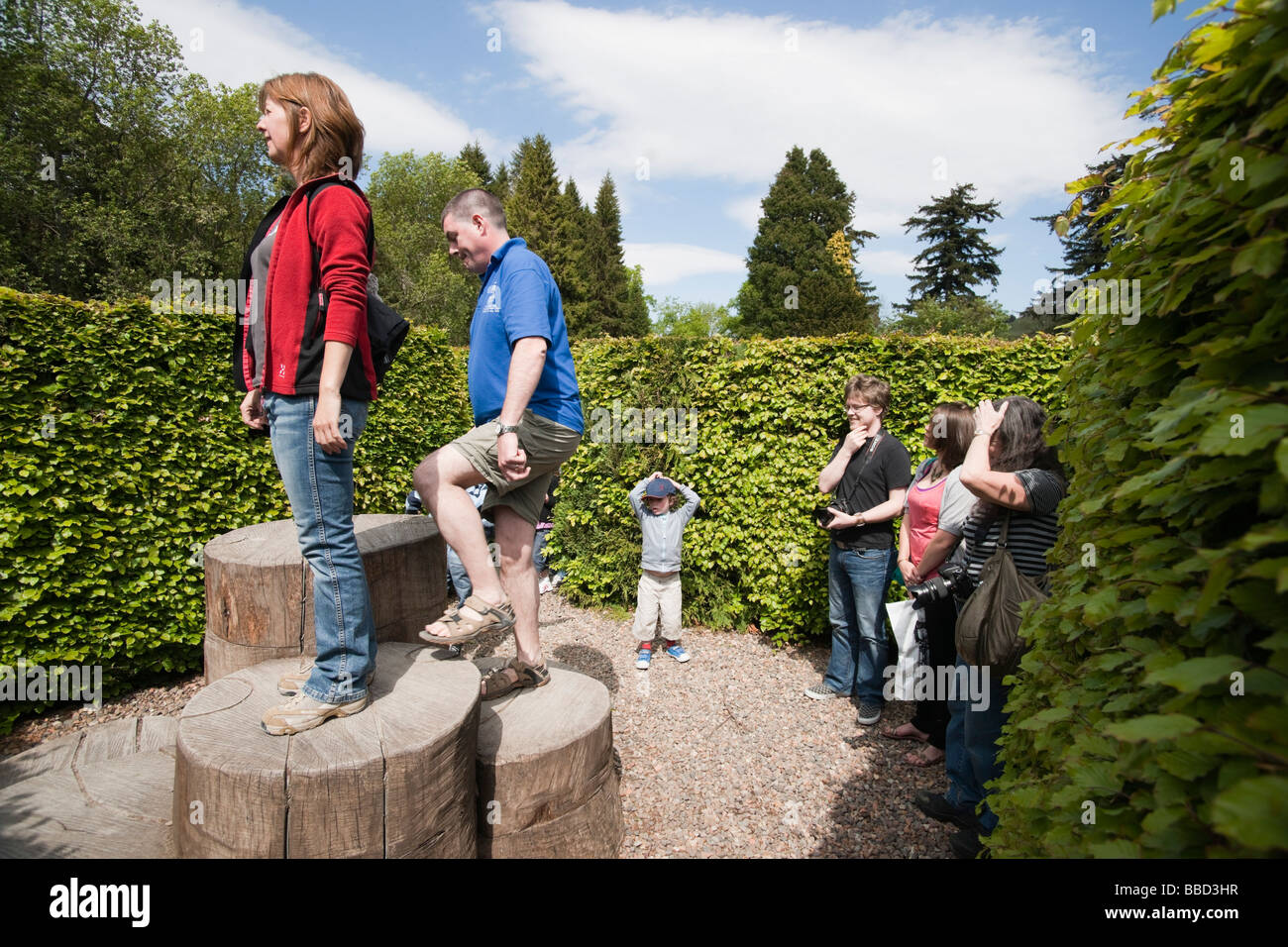 Traquair House Scotland the maze Stock Photo - Alamy