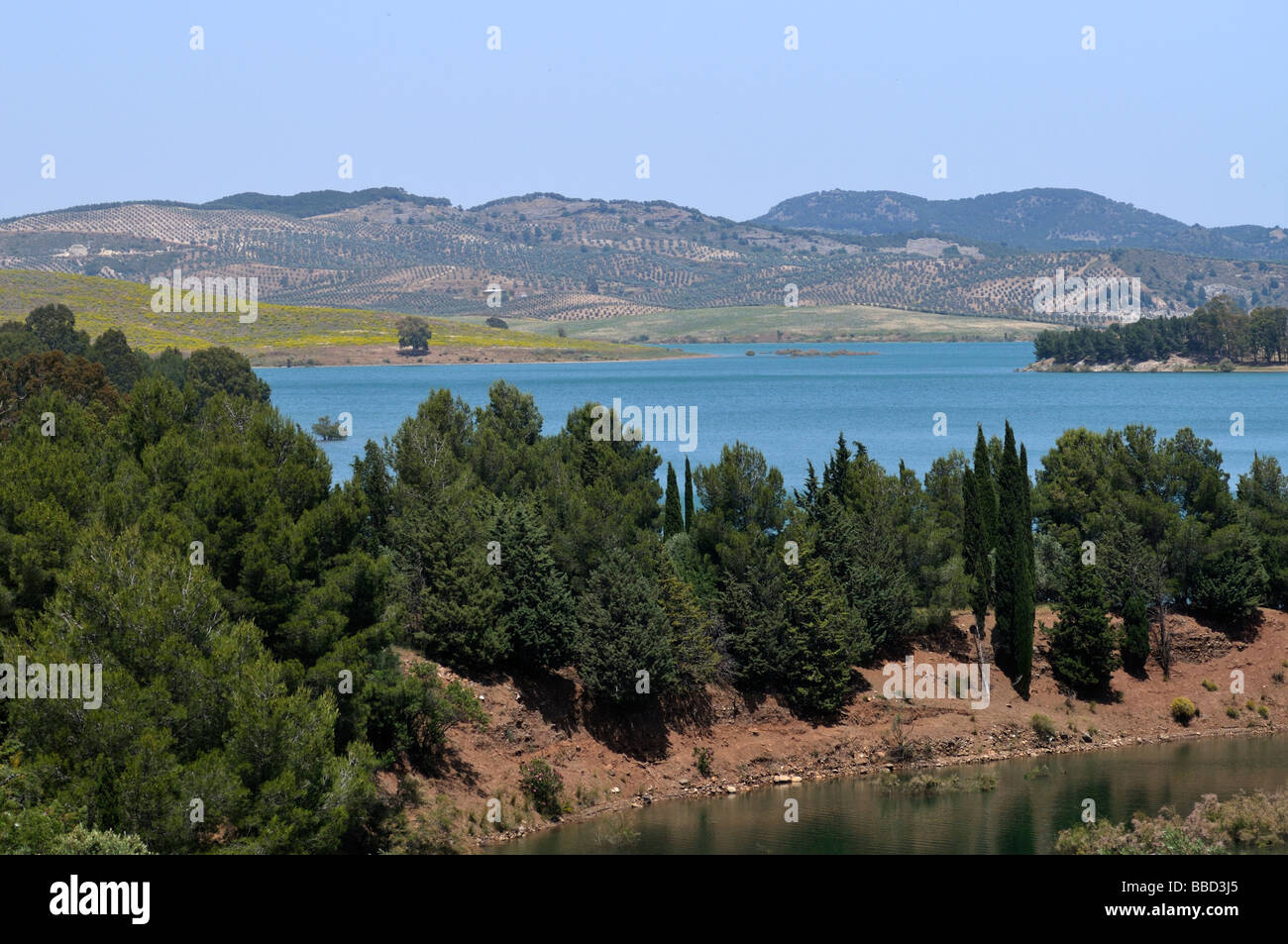 Embalse del guadalhorce guadalteba reservoir near ardales hi-res stock ...