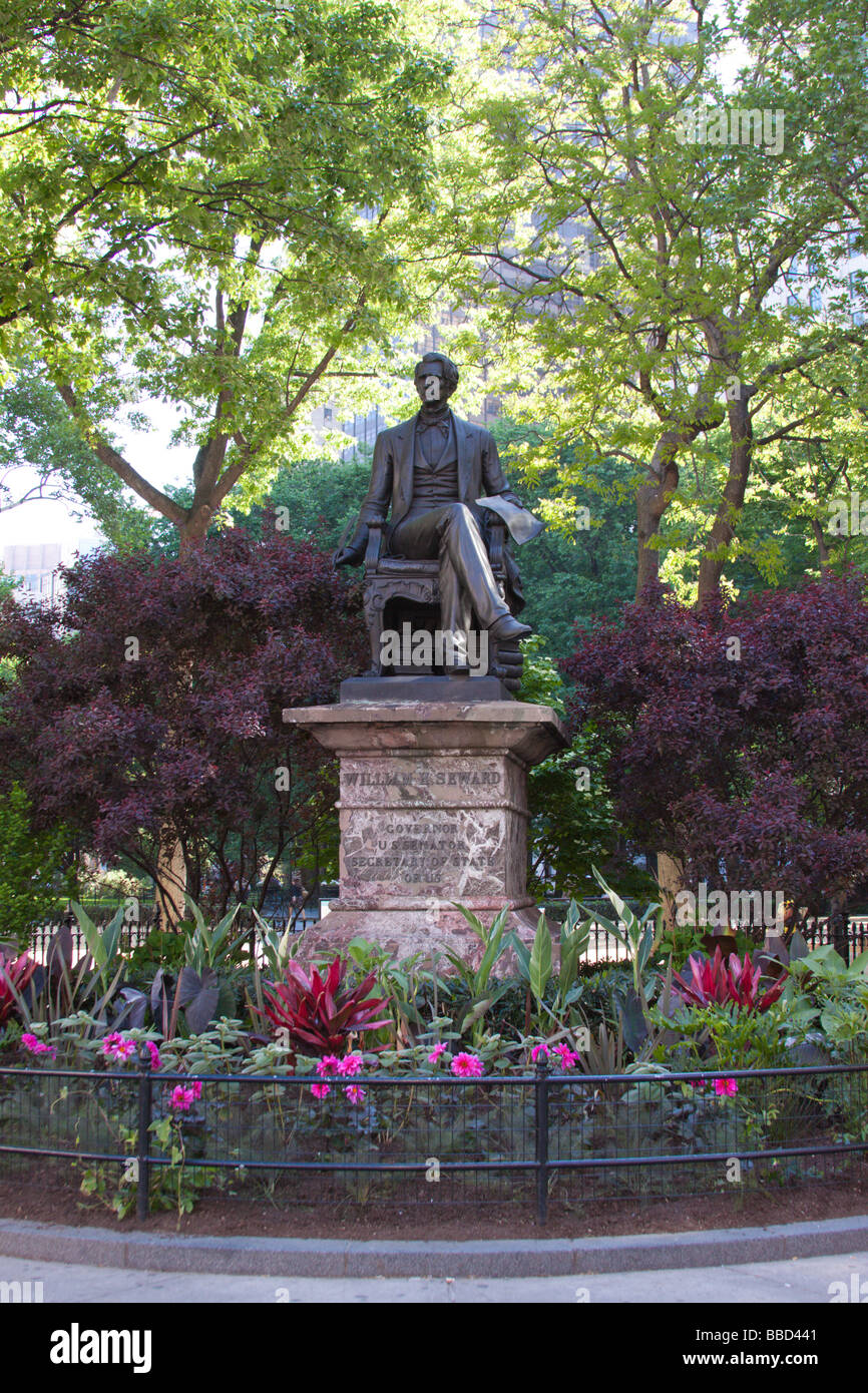 Statue of William H Seward, Madison Square Park, New York NY USA Stock ...