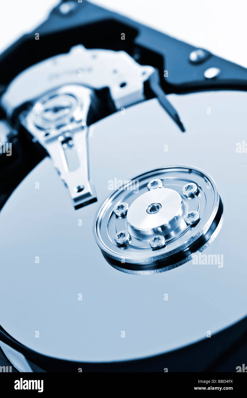 Closeup of hard disk drive internal components Stock Photo - Alamy