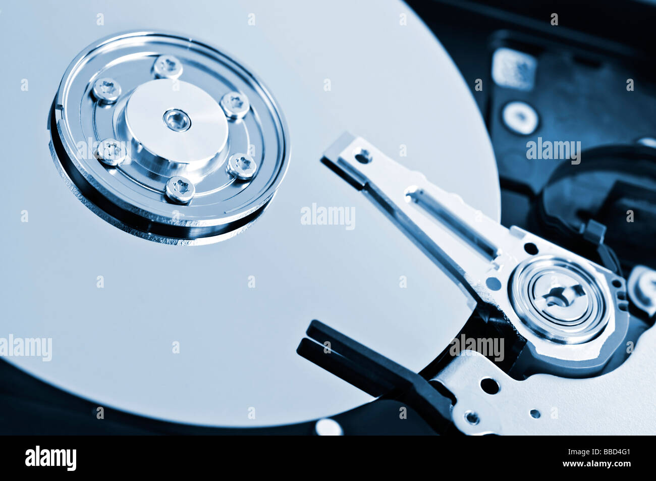 Closeup of hard disk drive internal components Stock Photo - Alamy