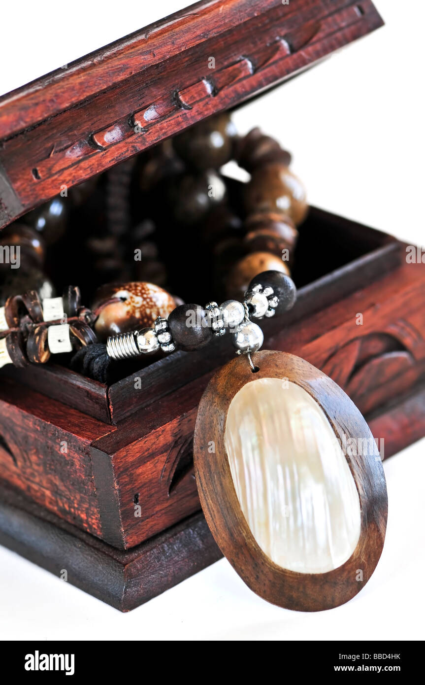 Beautiful handcrafted wooden box aboriginal hi-res stock photography ...