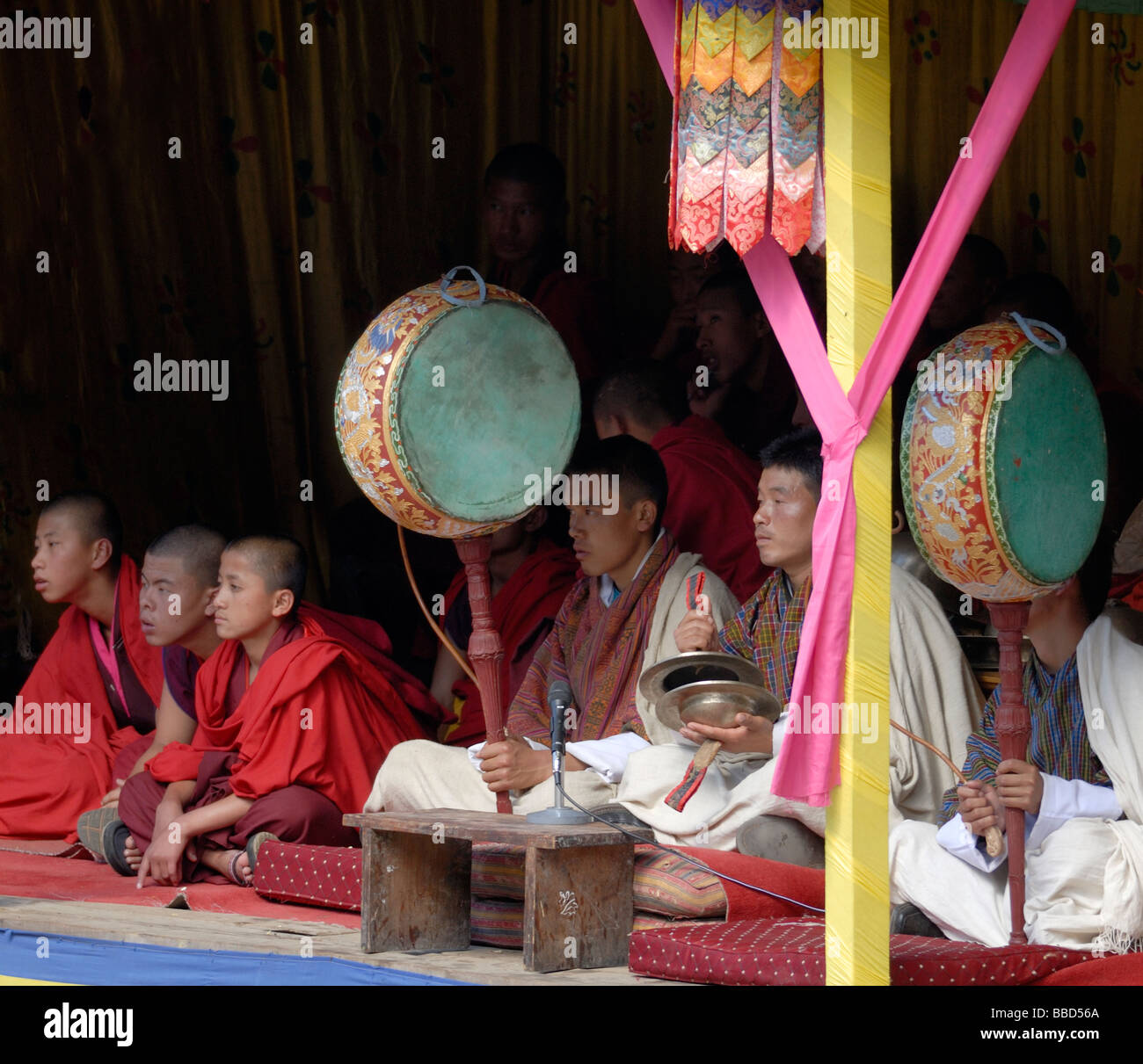 Musicians with drums and cymbals provide hypnotic rhythms for dancing ...