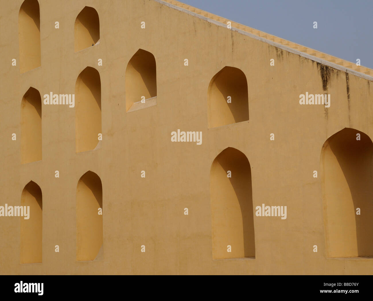 Arches in the gnomon of the giant sundial Samrat Jantar built by ...