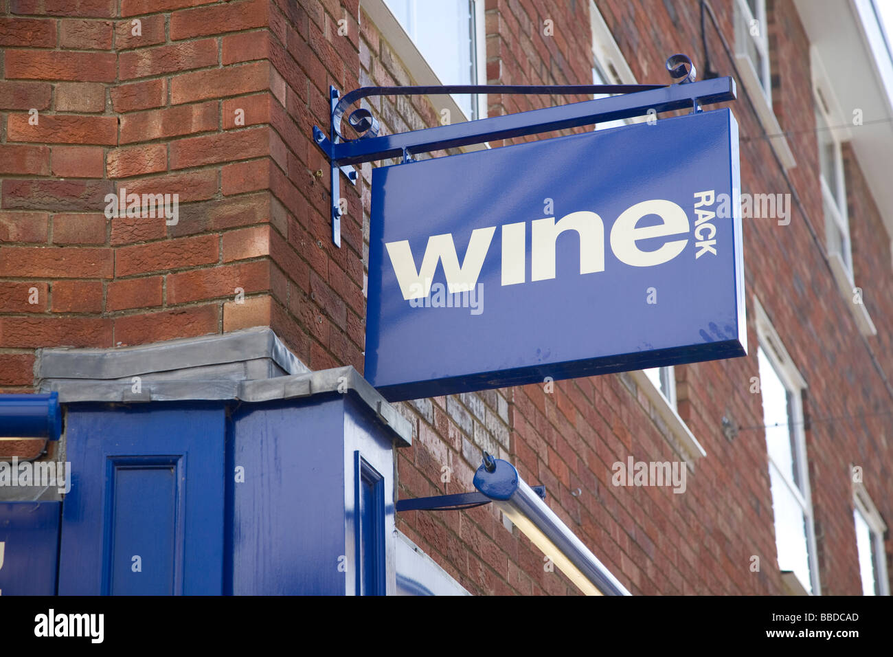 Sign for Wine Rack shop close up Stock Photo - Alamy