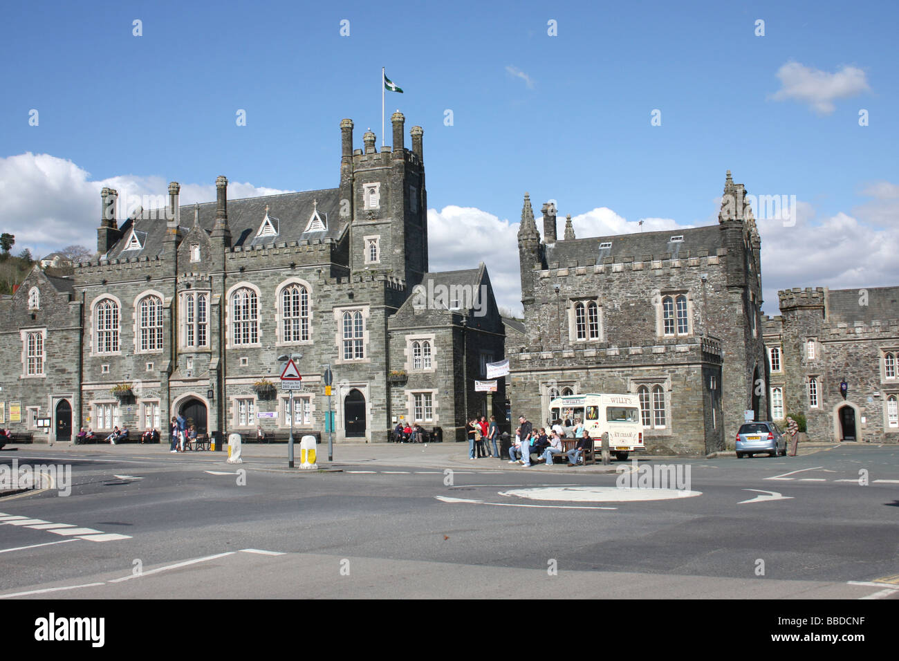 Tavistock Town Hall and police station, dartmoor Devon UK Stock Photo ...