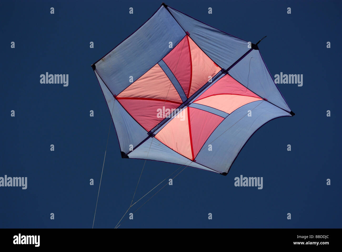 MULTI COLOURED HEXAGONAL KITE AGAINST BLUE SKY HORIZONTAL BDA11166 ...